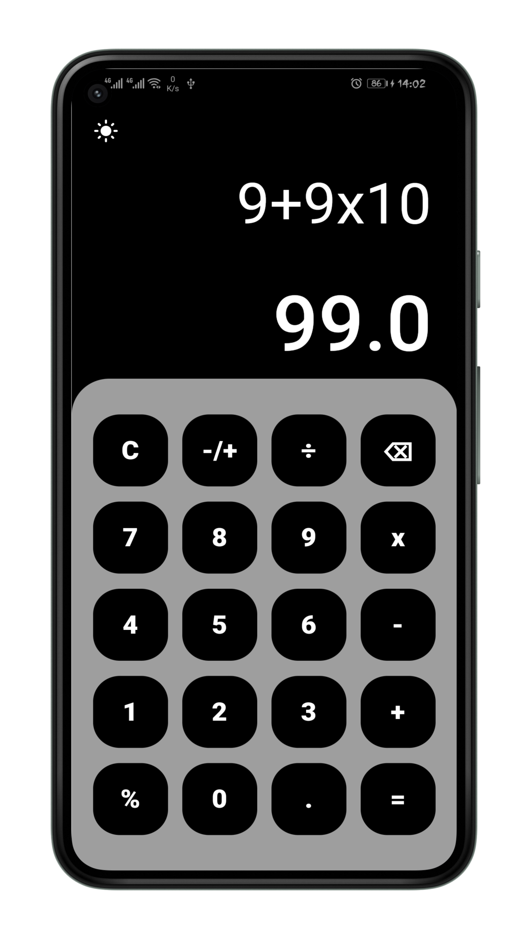 Simple Calculator-Flutter App Simple Calculator-Flutter App